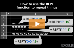 Excel REPT function | Exceljet